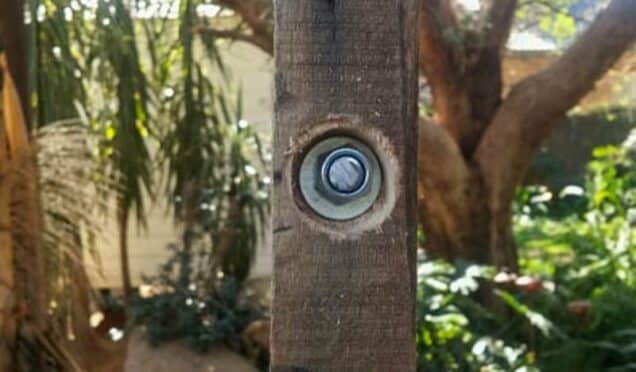 A Pallet Side Table for an Awkward Space - A Crafty Mix