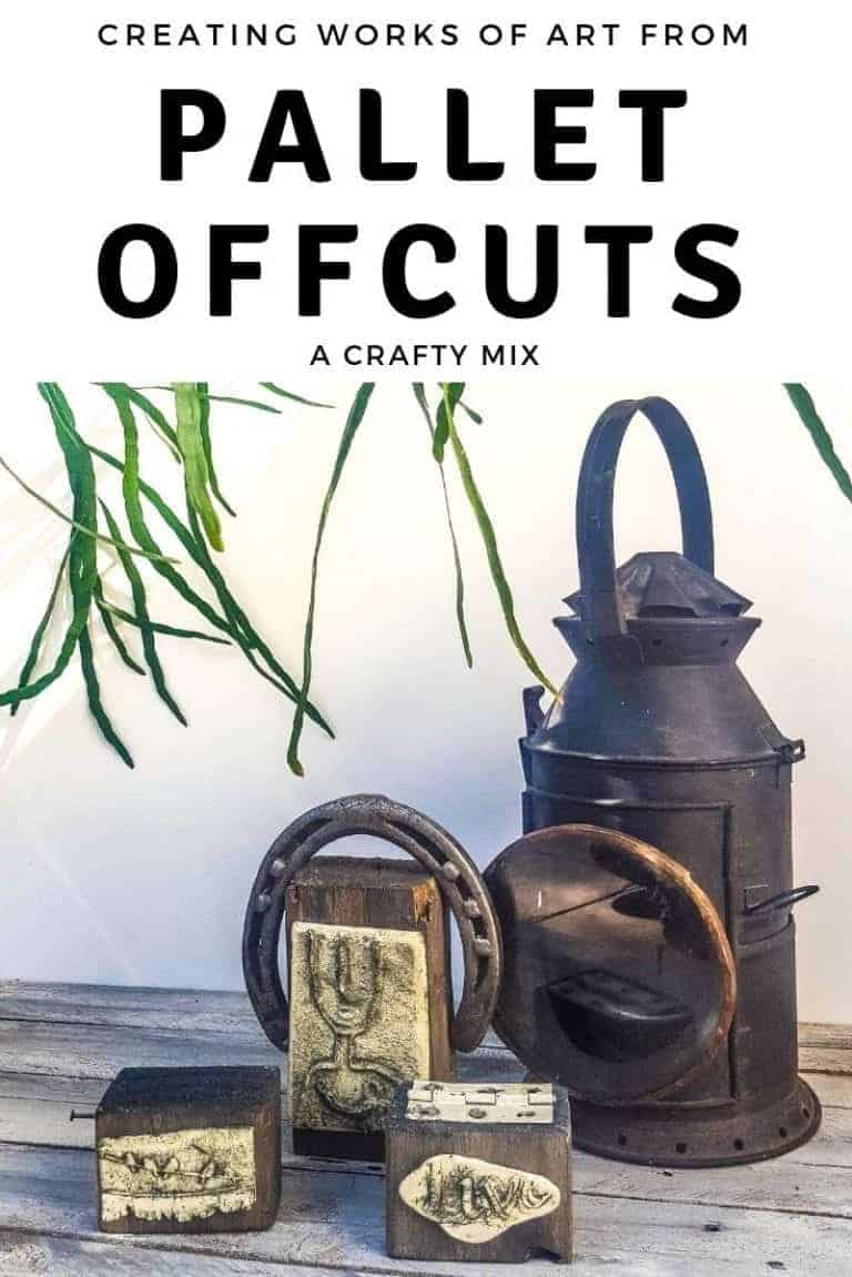 Create Little Works of Art from Pallet Bits - A Crafty Mix