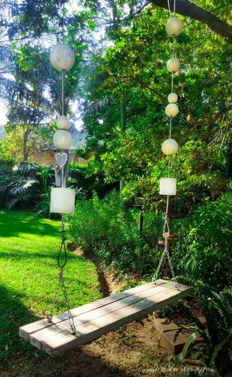 How We Made Our Own Beautiful Dreamy Garden Swing - A Crafty Mix