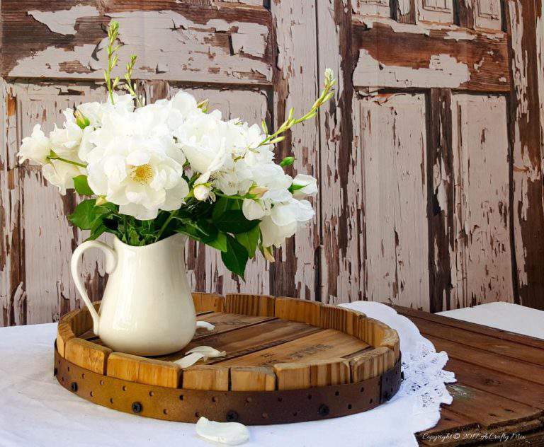 When You Can't Find a Wine Barrel Top Make Your Own - A Crafty Mix