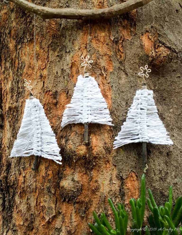 Boho Macramé Christmas Trees - Beginner Tutorial - A Crafty Mix