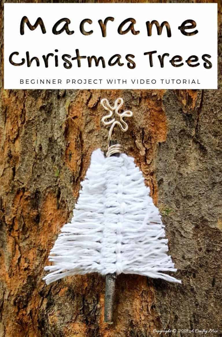 Boho Macramé Christmas Trees - Beginner Tutorial - A Crafty Mix