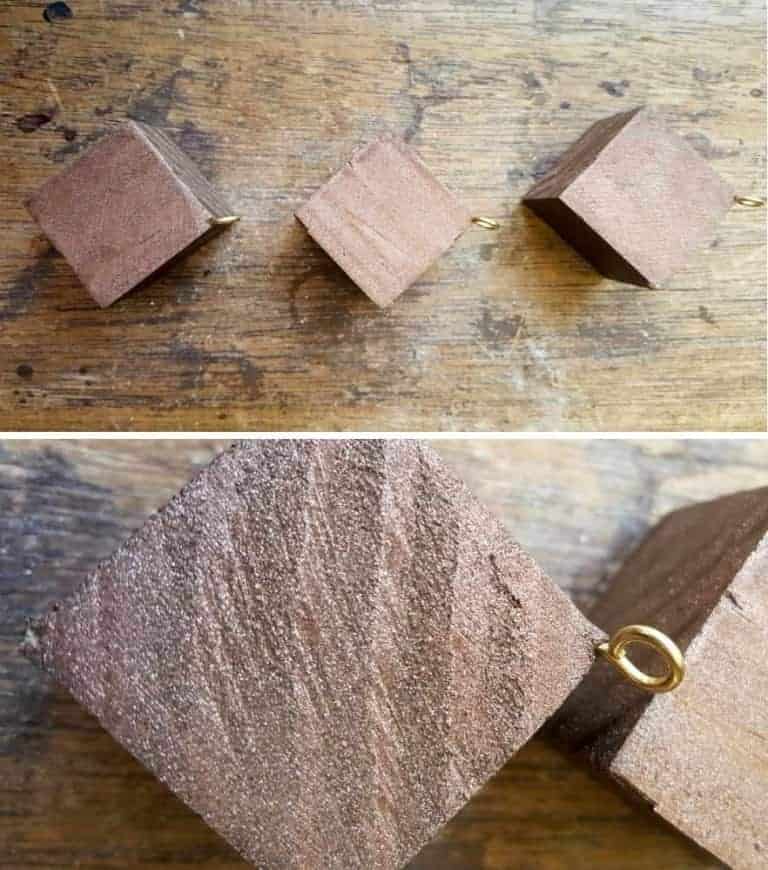 DIY Rustic Square Ornaments and Free Printables - A Crafty Mix