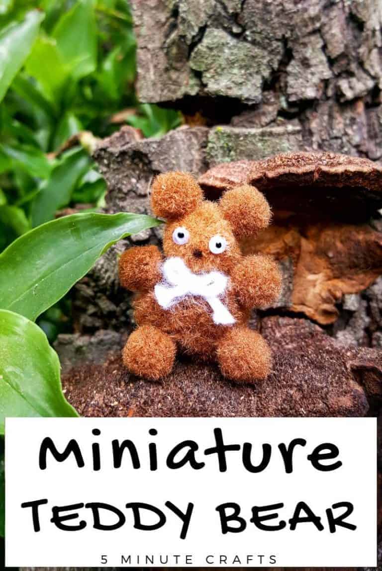 Adorable Miniature Teddy Bear in 5 Minutes - A Crafty Mix