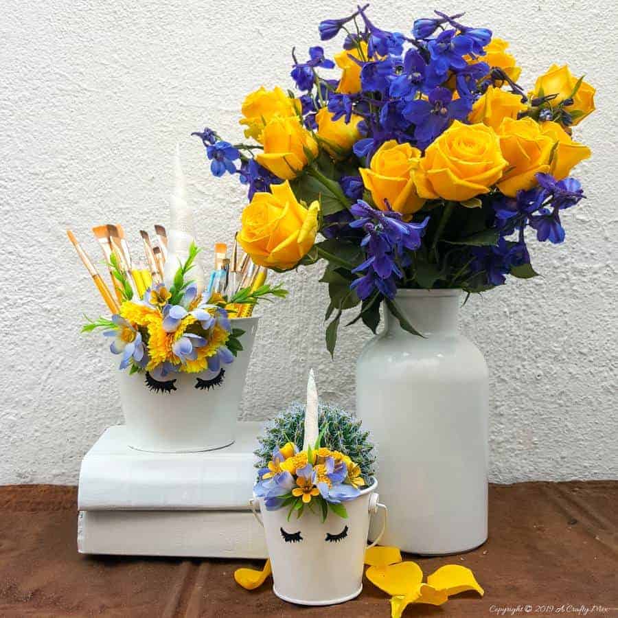 Back to School Unicorn Bucket Pencil Holder - DIY - A Crafty Mix