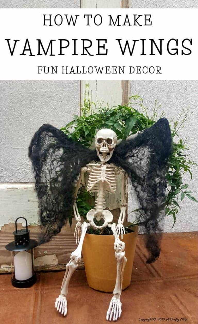How to Make Vampire Wings - Fun Halloween Craft - A Crafty Mix