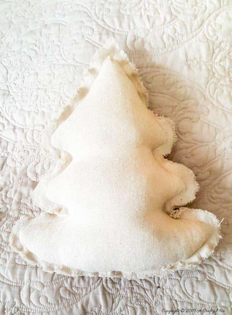 DIY Drop Cloth Christmas Tree With Gorjuss Baubles - A Crafty Mix
