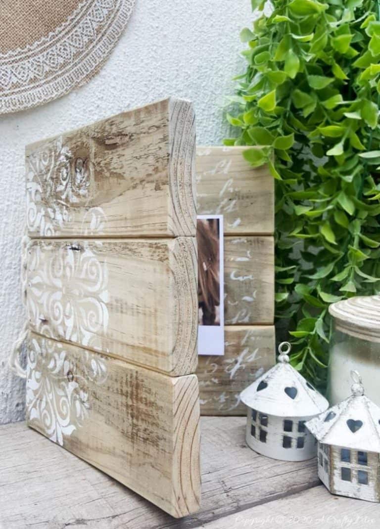 Easy DIY Scrap Wood Hinged Picture Frame - A Crafty Mix