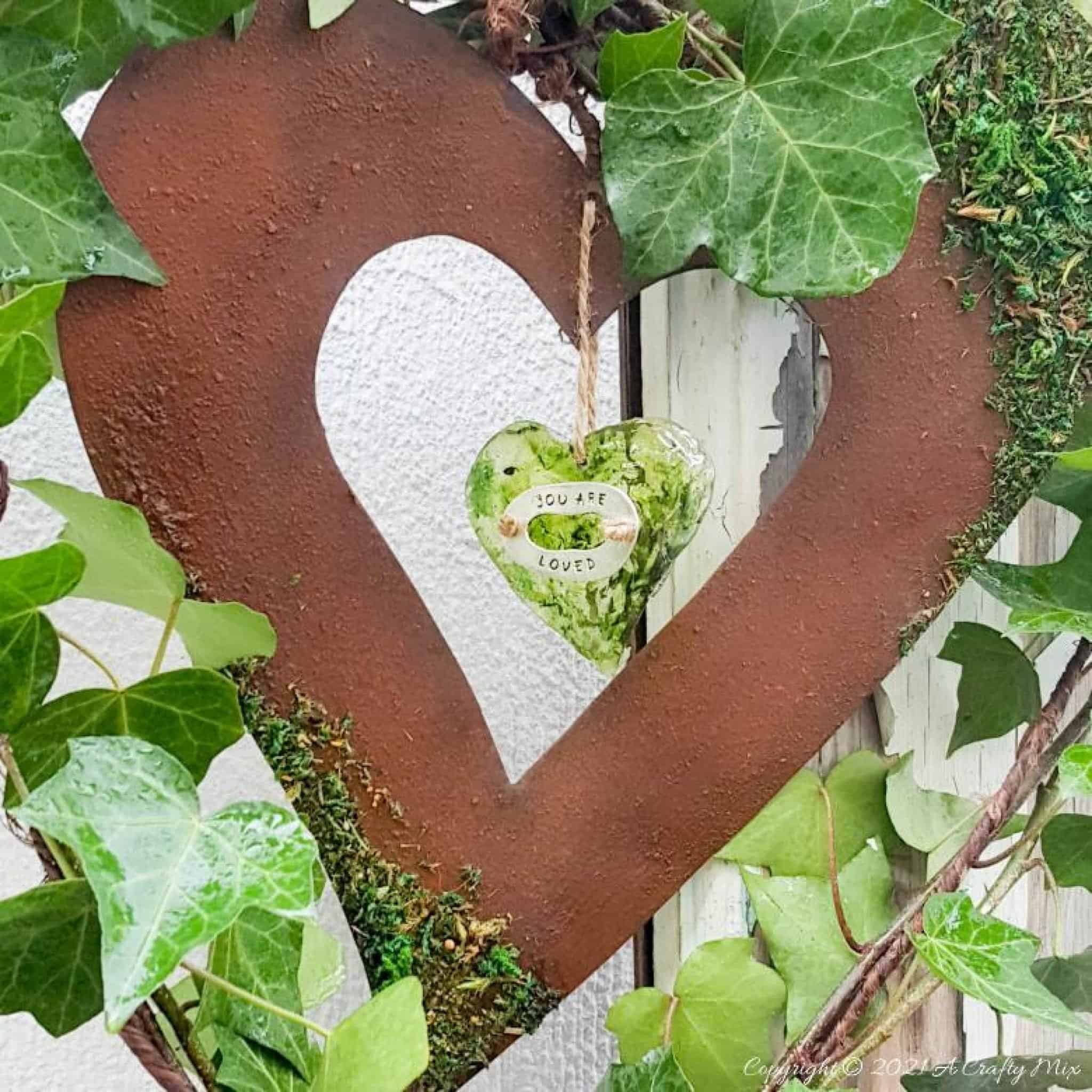 Celebrate Spring and Make a Heart Wreath - A Crafty Mix