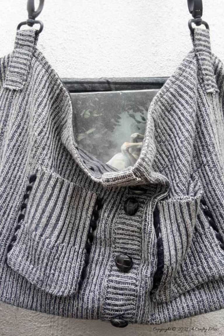 How to Turn a Sweater Into a Handbag - Easy Sew - A Crafty Mix