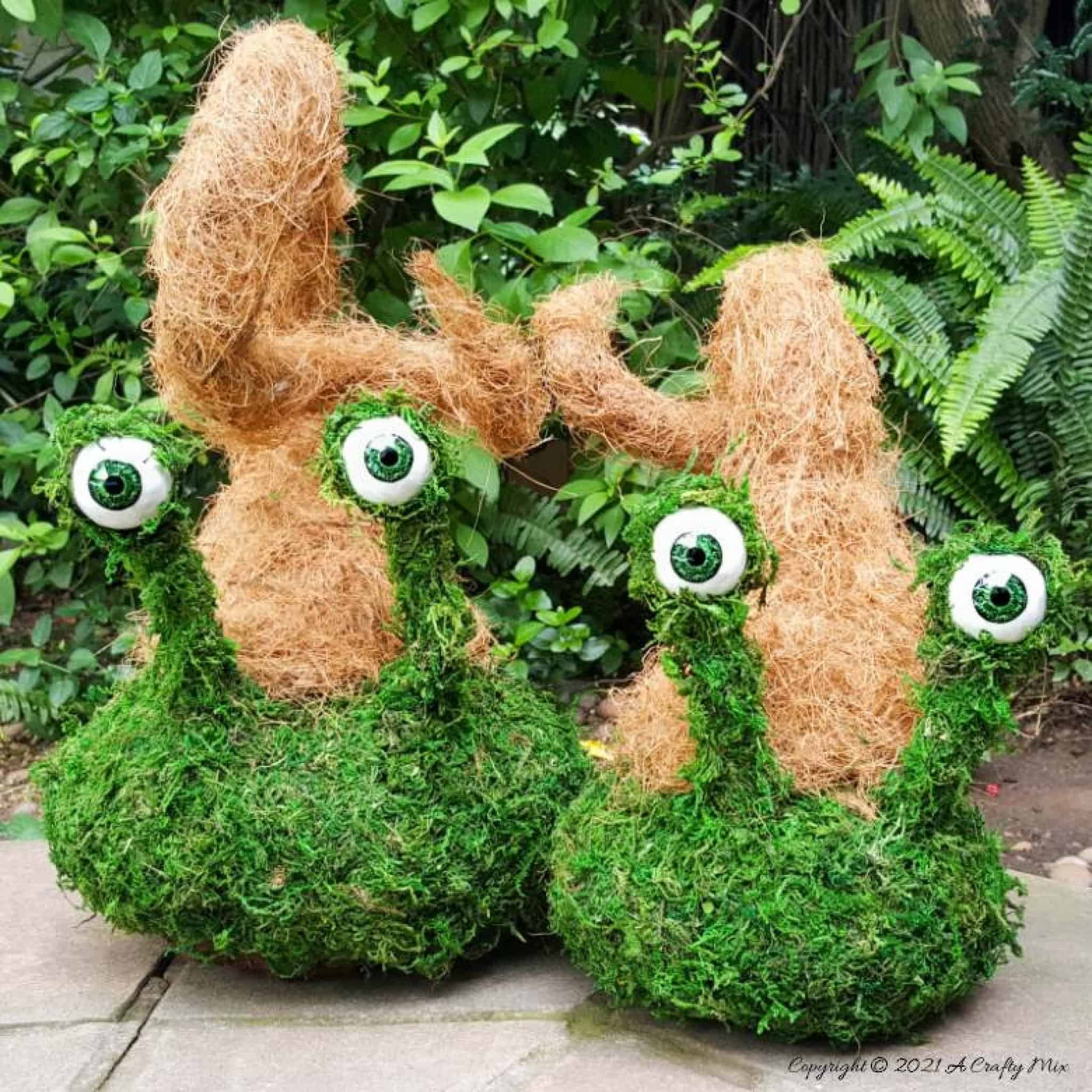 Easy Mossy Creatures – A Fun Porch Décor Idea - A Crafty Mix