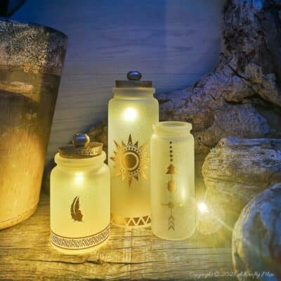 20-Minute Glass Bottle Lights With Gold Accents - A Crafty Mix