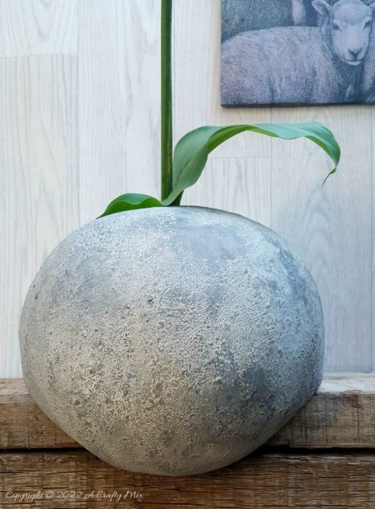 Upcycled Cardboard Vase with Charcoal Ash Texture - A Crafty Mix