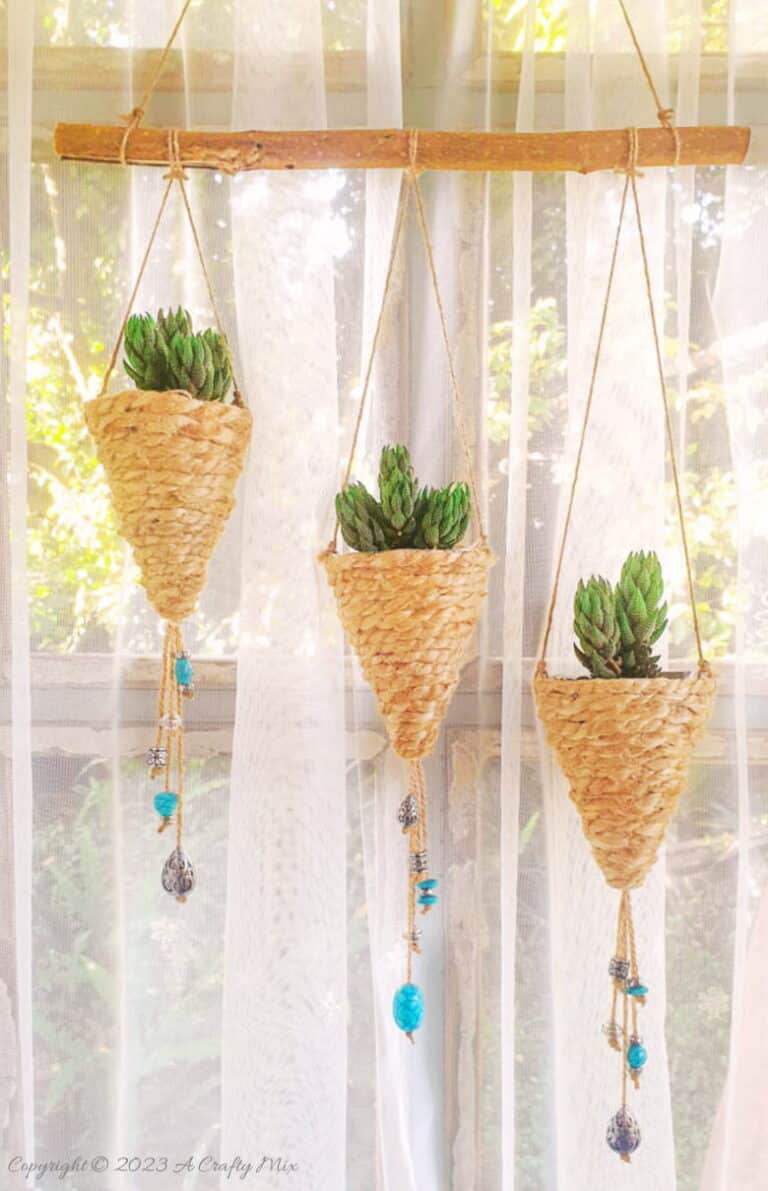 Easy Recycled Soda Can Rope Planters - A Crafty Mix