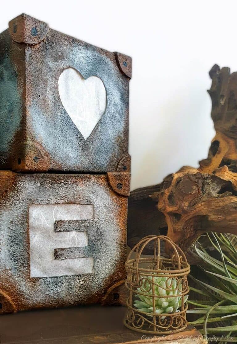 Cheap Paint Tricks to Create a Faux Rust Effect - A Crafty Mix