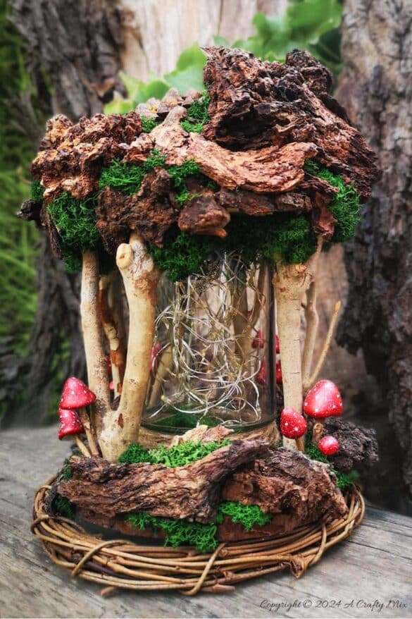 Enchanting DIY Fairy Lantern Using Foraged Finds - A Crafty Mix