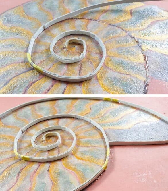 Simply Gorgeous Mosaic with Ammonite Inlay DIY - A Crafty Mix