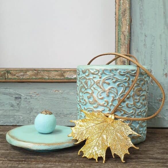 From Pringles Can to Vintage Embossed Container - A Crafty Mix