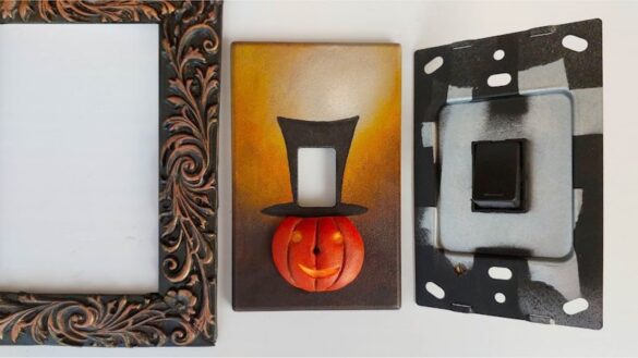 Easy DIY Halloween Light Switch Cover - A Crafty Mix