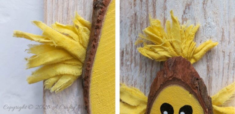 Easy Wood Slice Chickens for Rustic Spring Décor - A Crafty Mix